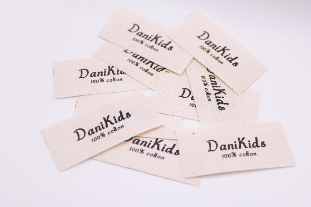 2.5x5cm Custom Cotton Labels: Personalized Fabric Tags With Logo or ...