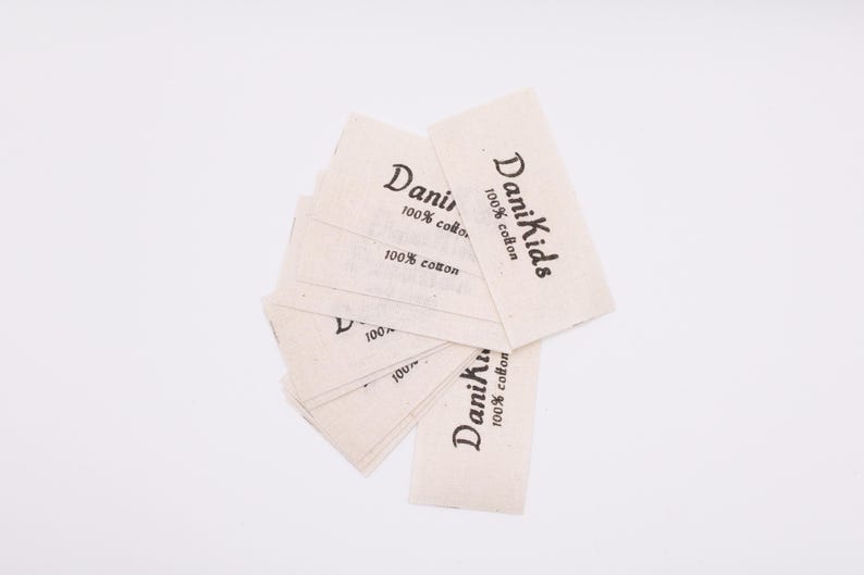 2.5x5cm Custom Cotton Labels: Personalized Fabric Tags With Logo or ...
