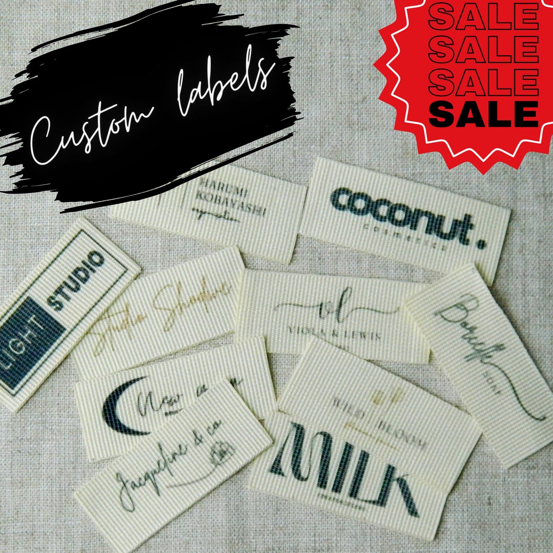 Custom Fabric Labels: Grosgrain Ribbon Personalized Textile Tags - Etsy