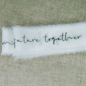 Chic Chiffon Bridal Ribbon With Wedding Vows – Elevate Your Bouquet ...