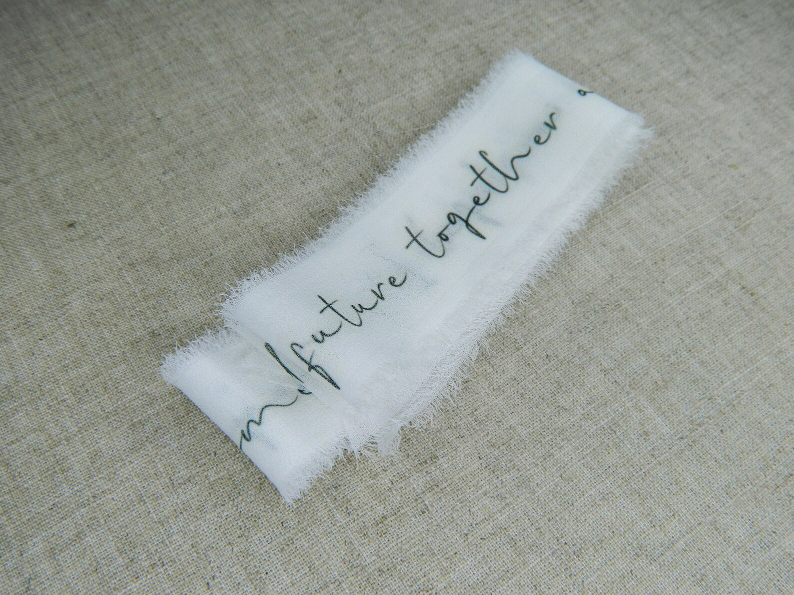 Chic Chiffon Bridal Ribbon With Wedding Vows Elevate Your Bouquet ...