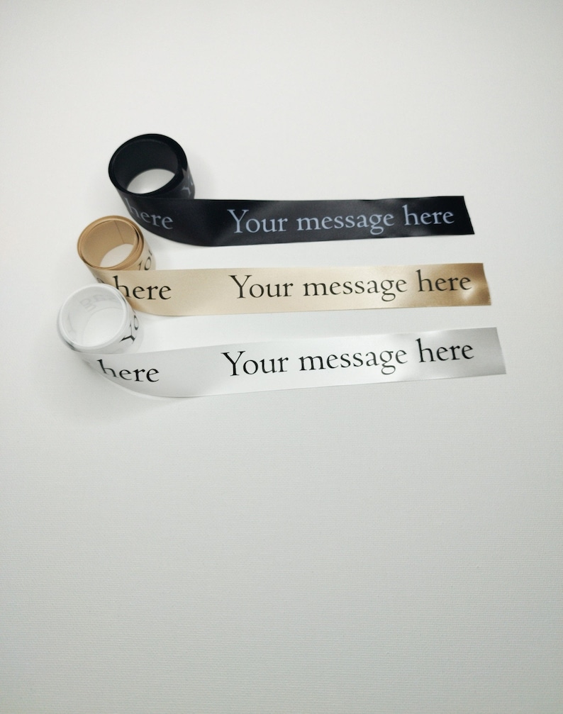 Personalized Satin Ribbon: 25mm Custom Printed Ribbon Wrap - Etsy