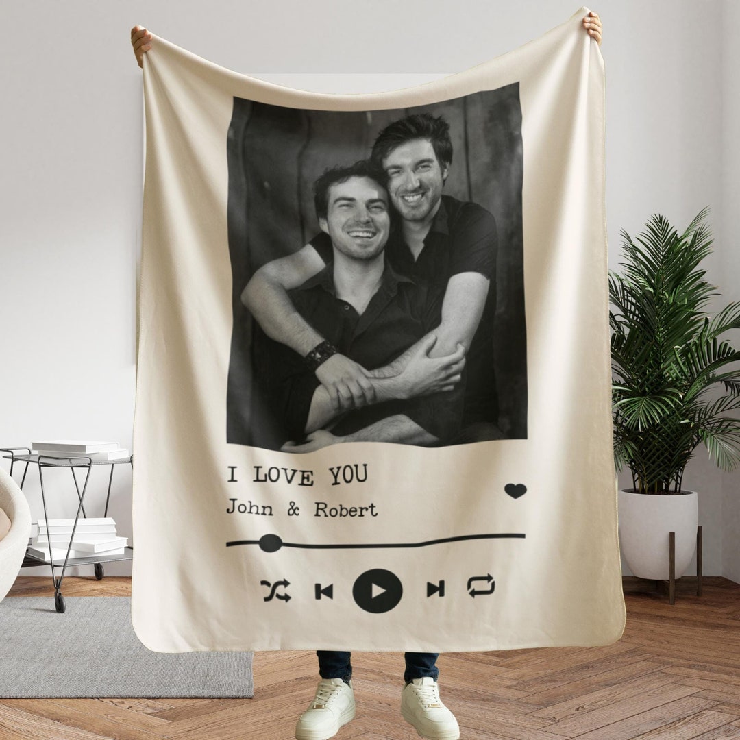 Personalized Music Blanket With Custom Photo, Personalized Couple Music ...
