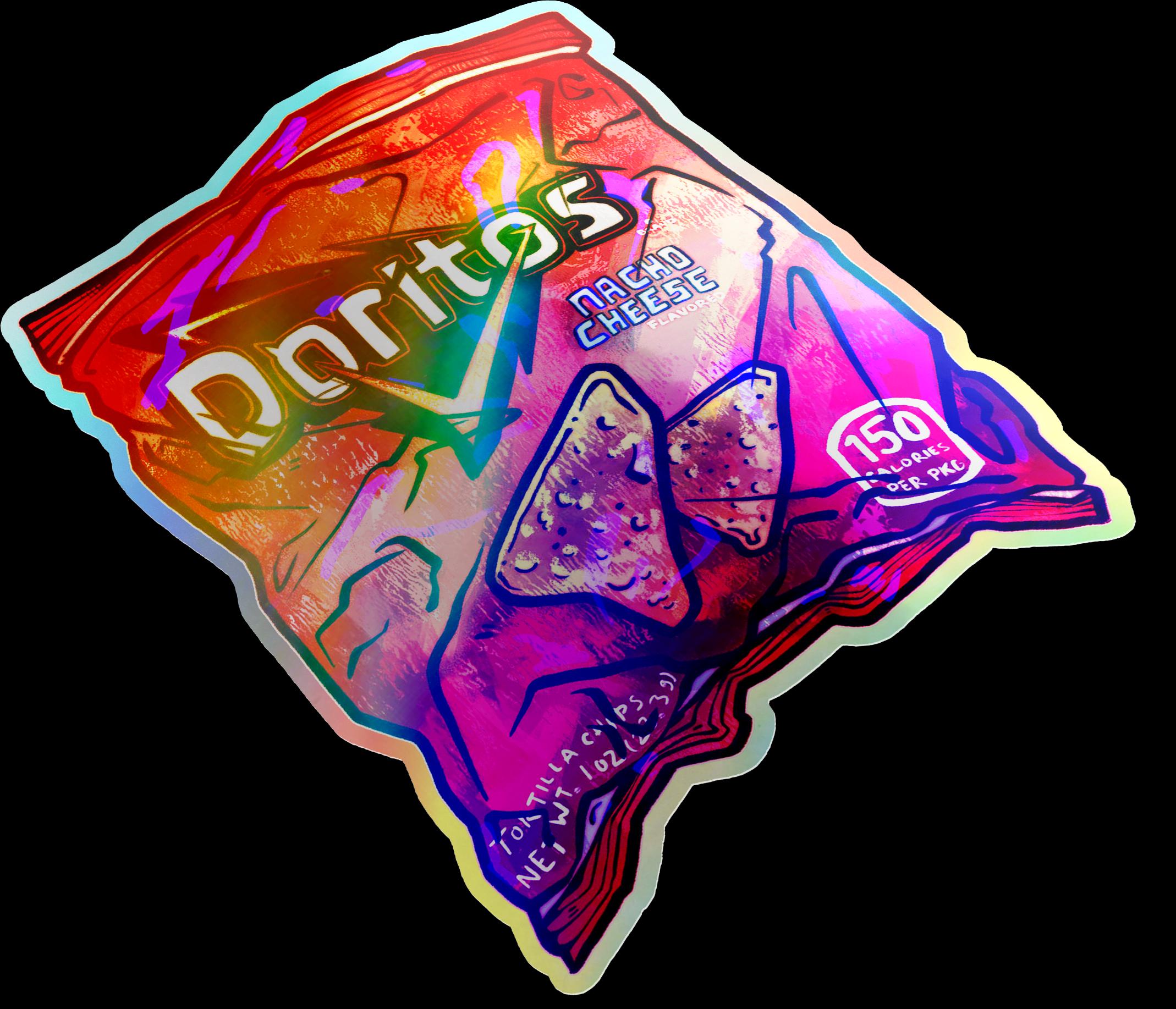 Holographic Doritos Sticker - Etsy