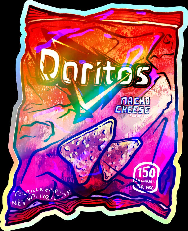 Holographic Doritos Sticker - Etsy