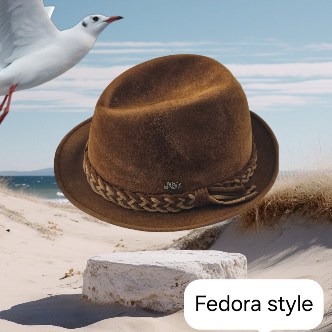 Vintage Unisex Royal Coachman Hat, Fedora Hat by Dobbs, Fur Felt Carmel ...