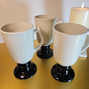 Vintage Hall Footed Coffee Mugs, Black Base, Set of 4, 1950s - Etsy