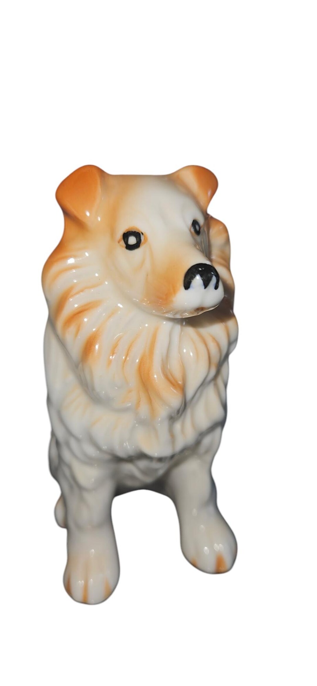 Collie Lassie Sheltie Shetland Vintage Ceramic Knick Knack Dog Figurine ...