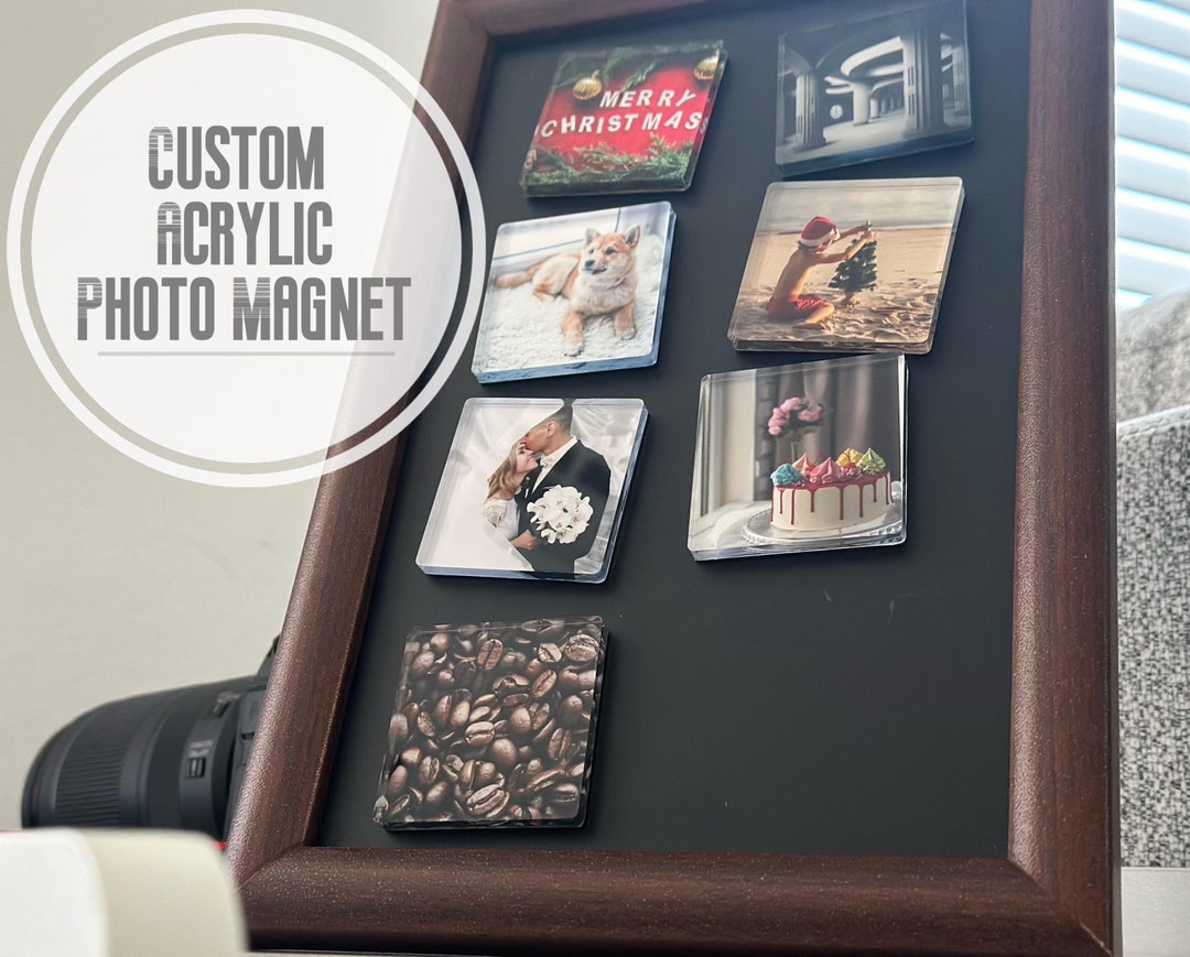 Custom Acrylic Photo Fridge Magnet 2" (5x5cm), Personalized Gifts - Etsy