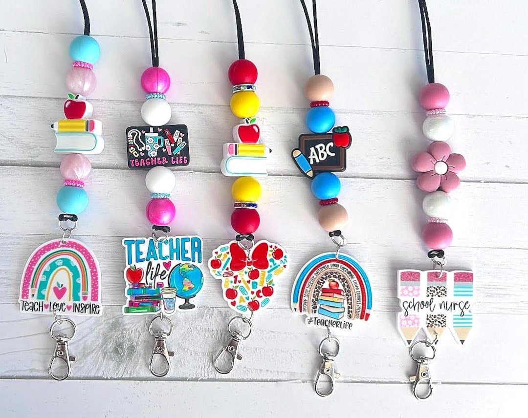 Teacher Breakaway Beaded Lanyard Teacher Appreciation Gift - Etsy