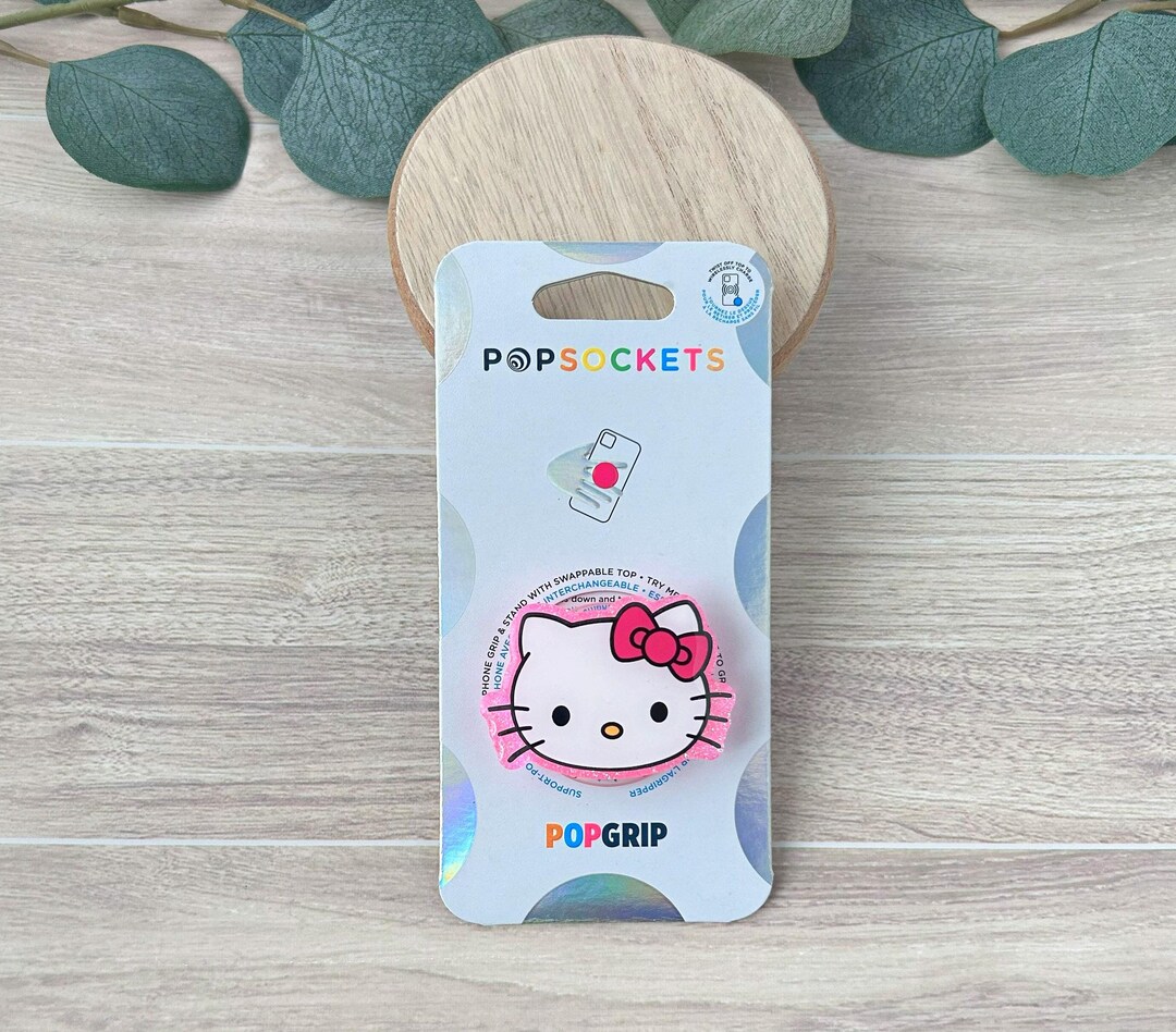 Cute Hello Kitty Handmade Acrylic Topper Featuring Popsocket Attachment ...