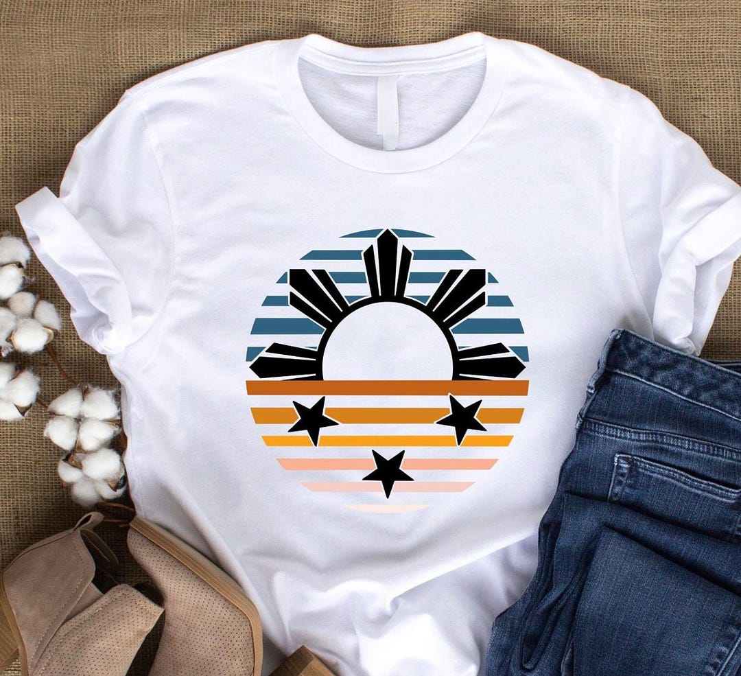 Filipino Sun Shirt – Retro Pinoy Pride T-shirt, Philippines Flag Tee ...