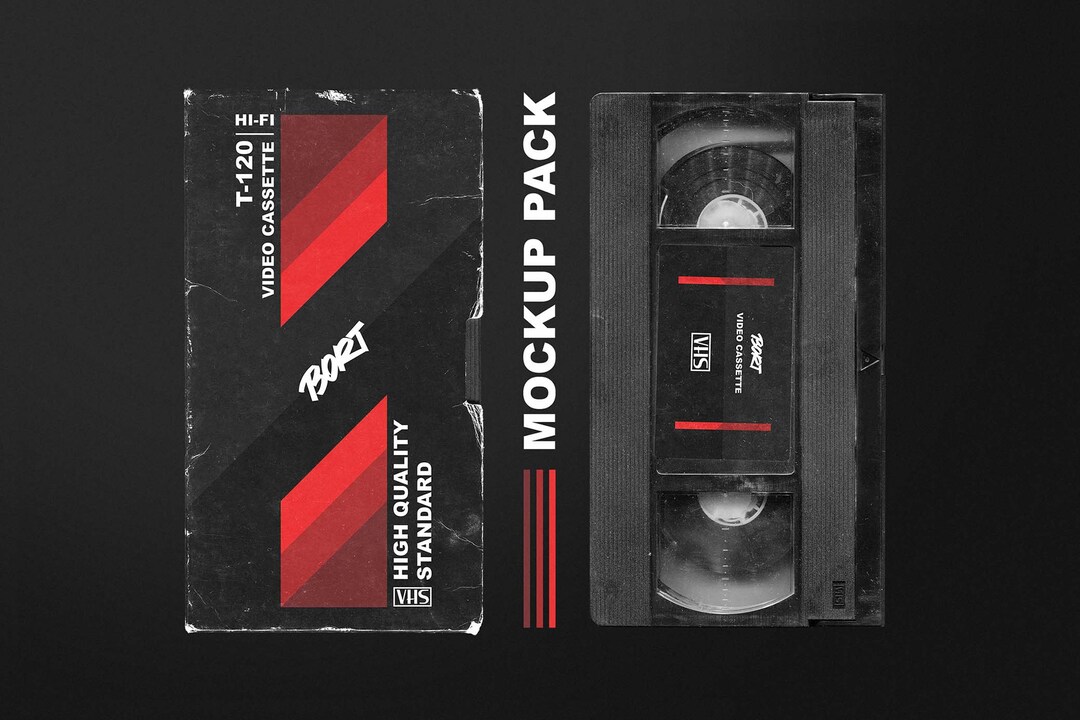 Old VHS Music Mockup Pack PSD File Branding Realistic - Etsy