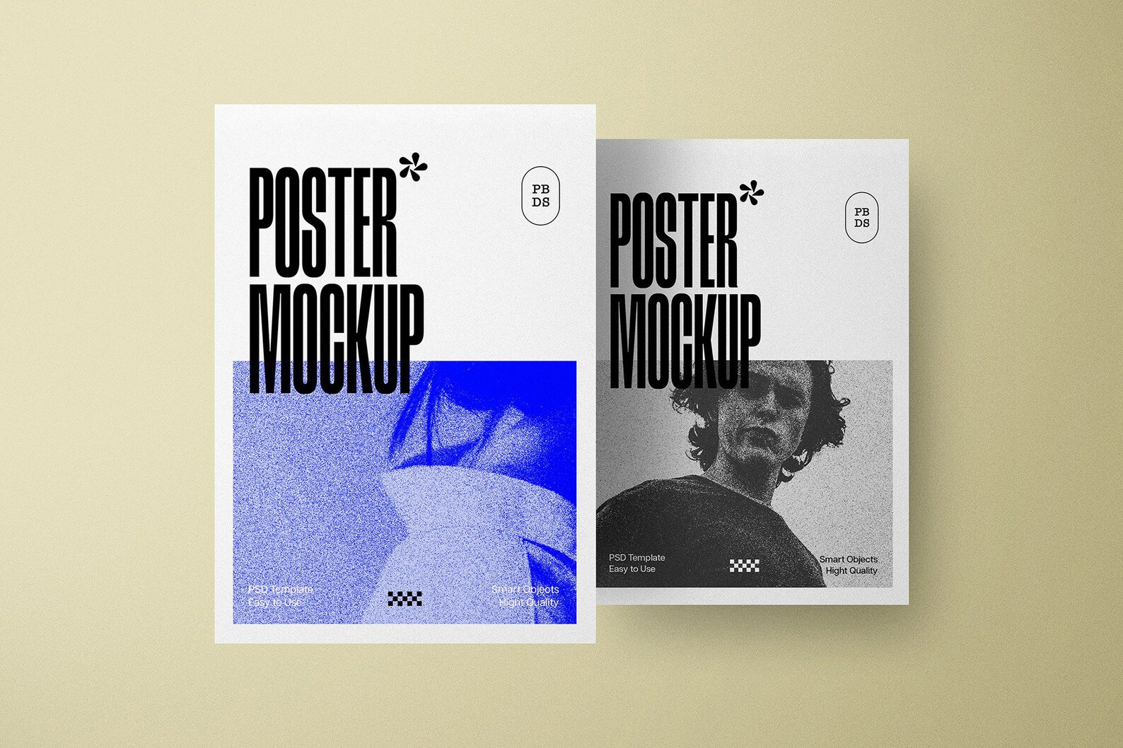 Realistic Posters Mockup PSD File Brand Identity Template Poster - Etsy