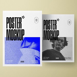 Realistic Posters Mockup PSD File Brand Identity Template Poster - Etsy