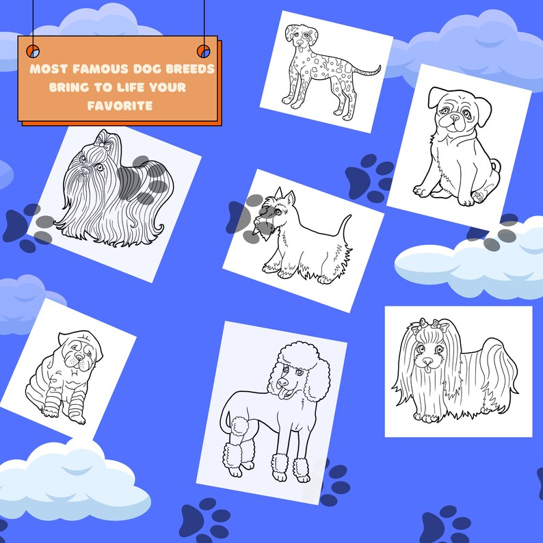 90 Best Cute Dogs Coloring Pages for Kids Dogs Printables - Etsy