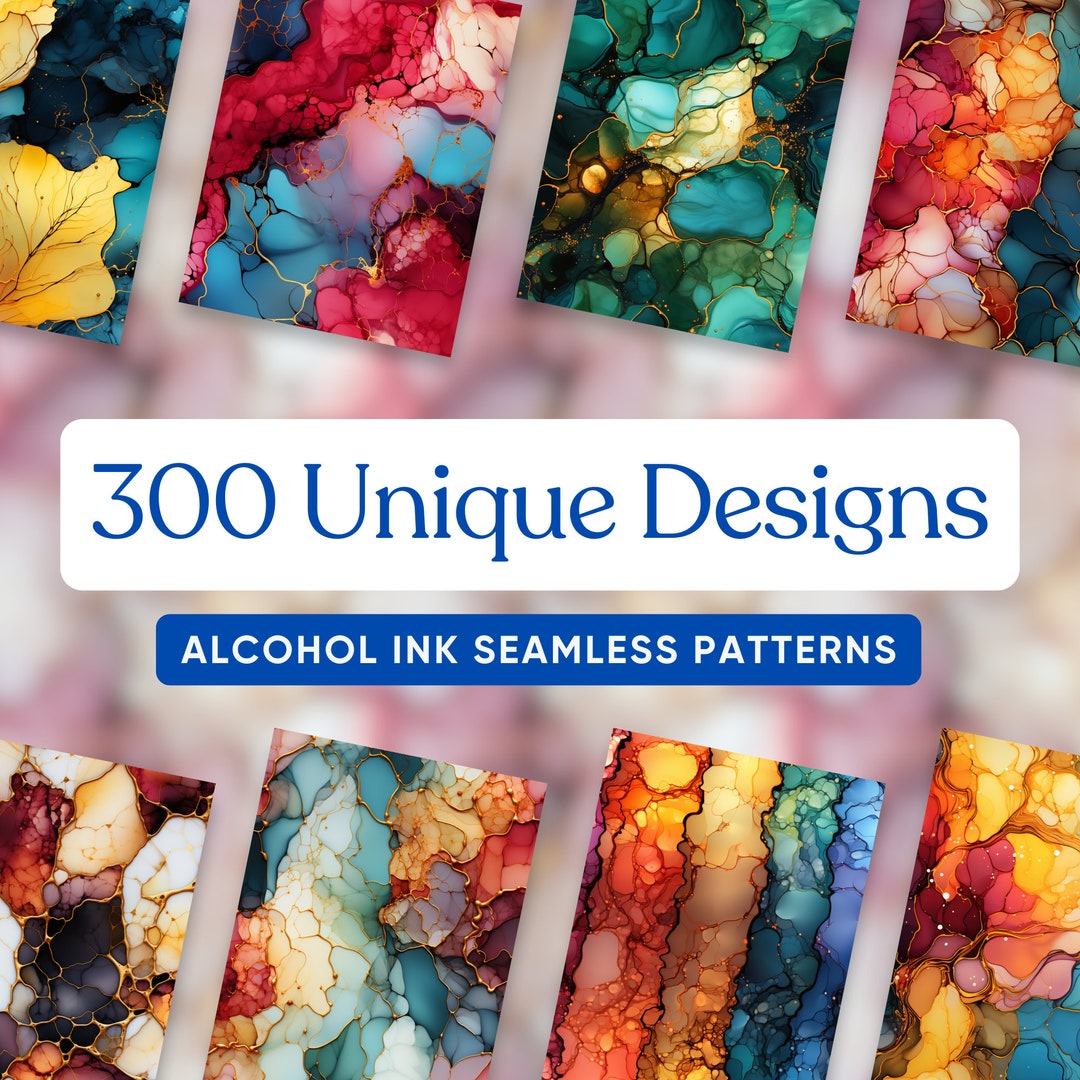 300 Designs Alcohol Ink Seamless Patterns Alcohol Ink Digital Paper ...