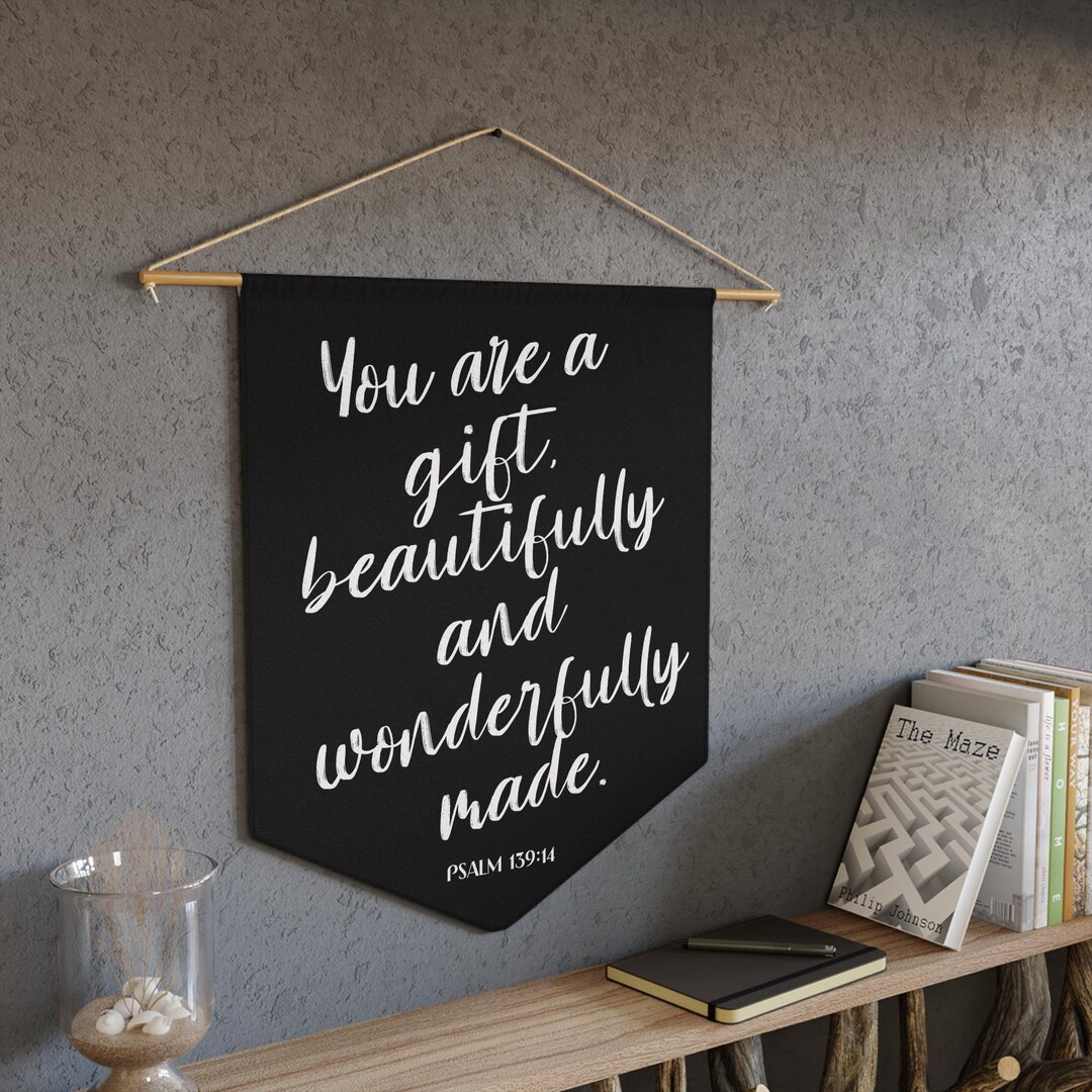 Wall Art Christian Banner Bible Verse Canvas Flag Christian Wall ...