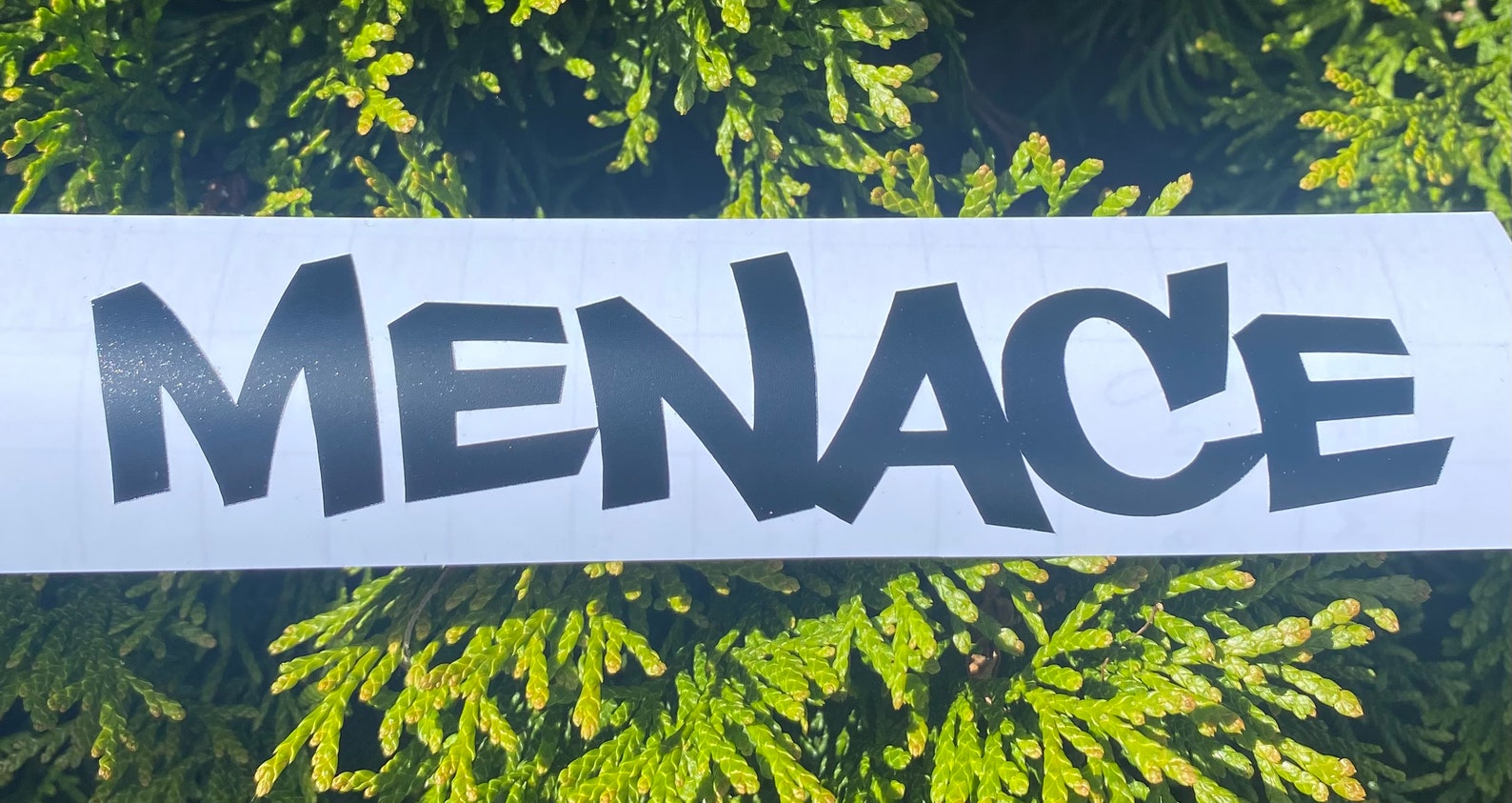 Matte Black Menace Vinyl Decal Sticker for Windows, Car, Mirror, Laptop ...