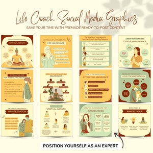 30 Infographics Social Media Post CANVA Templates | Life Coach ...