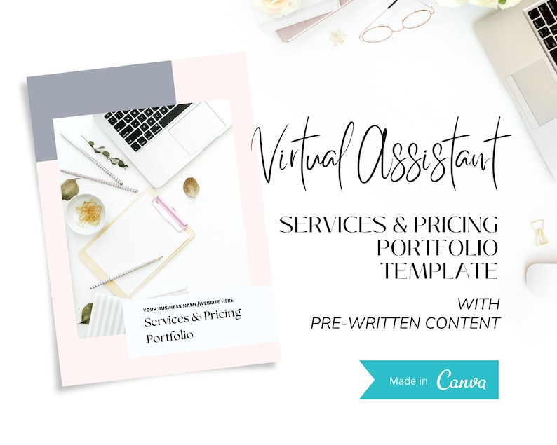Pre-written Virtual Assistant VA Services Pricing Guide,client Price ...