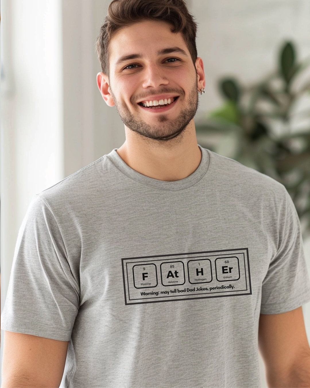 Custom Periodic Table Fathers Day Shirt, Nerdy Dad Science Geek Tshirt ...