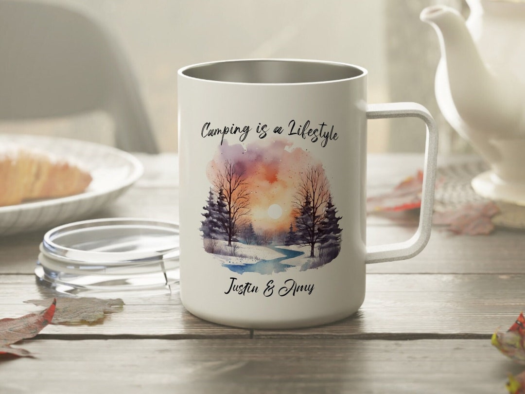 Camping Couple Insulated Coffee Mug, Camping is a Lifestyle ...