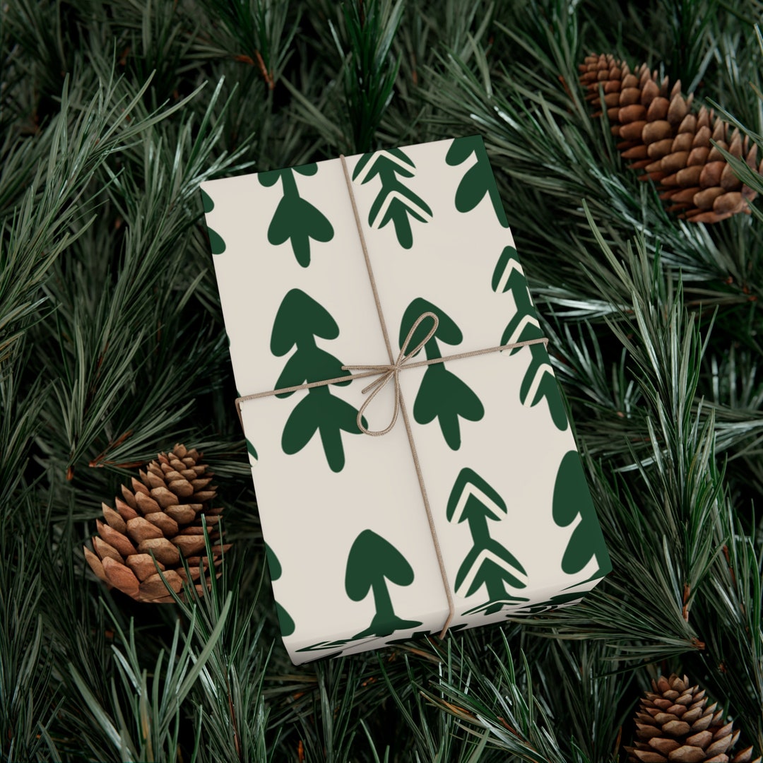 Pine Tree Wrapping Paper, Gift Wrap Papers - Etsy