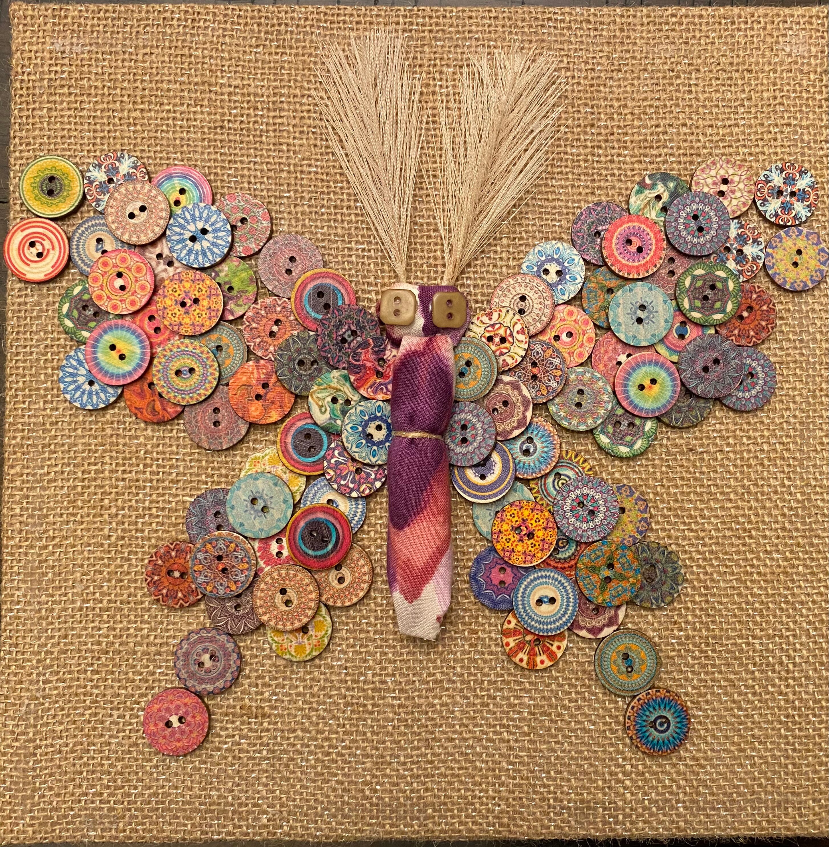 Butterfly/moth Button Collage - Etsy