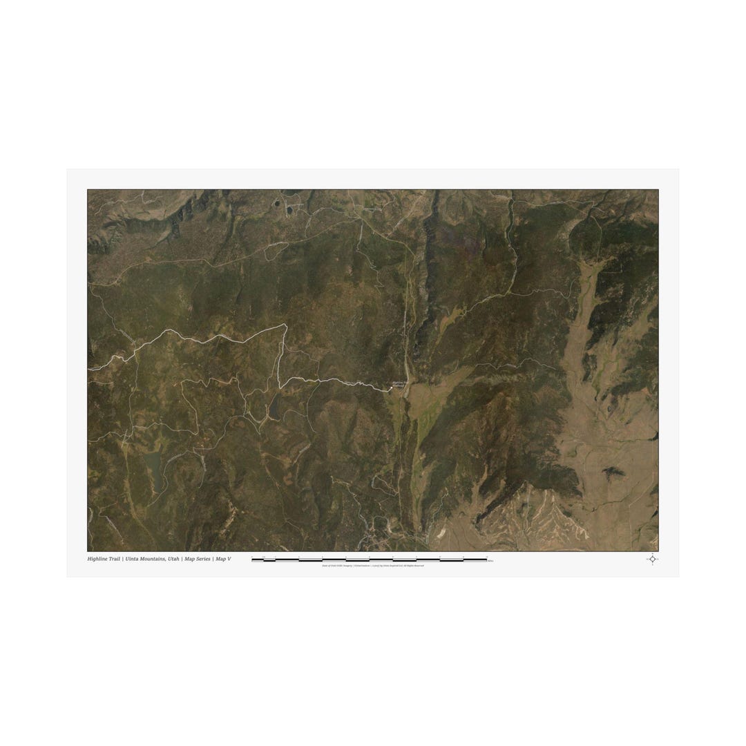 Highline Trail Series | Map V | Uinta Mountains, Utah | Imagery | White ...