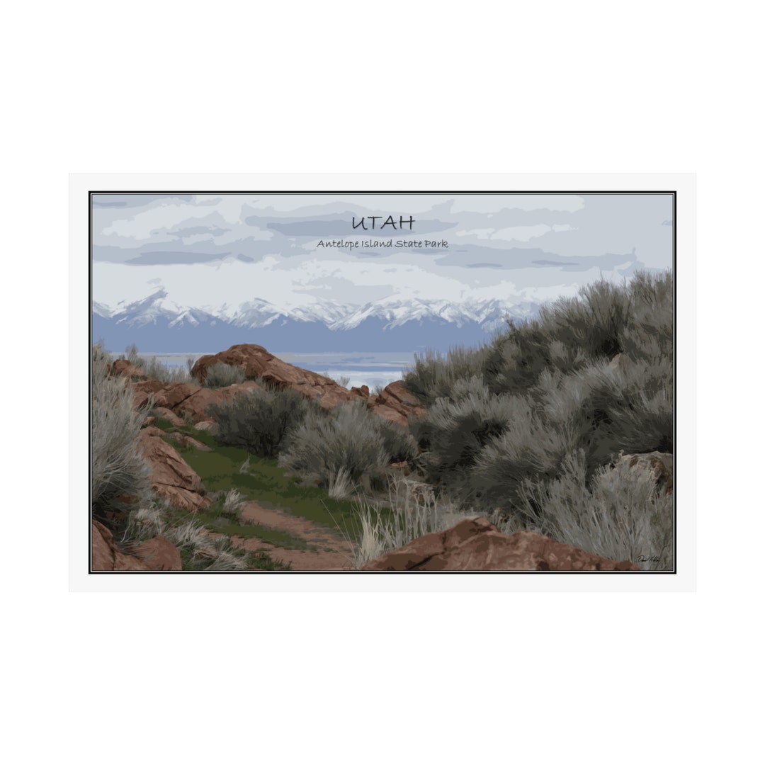 Wasatch Range | Antelope Island State Park | Utah | Wall Art Poster - Etsy