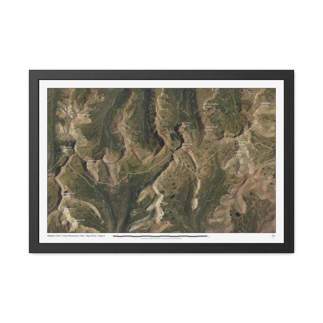Highline Trail Series | Map II | Uinta Mountains, Utah | Imagery ...