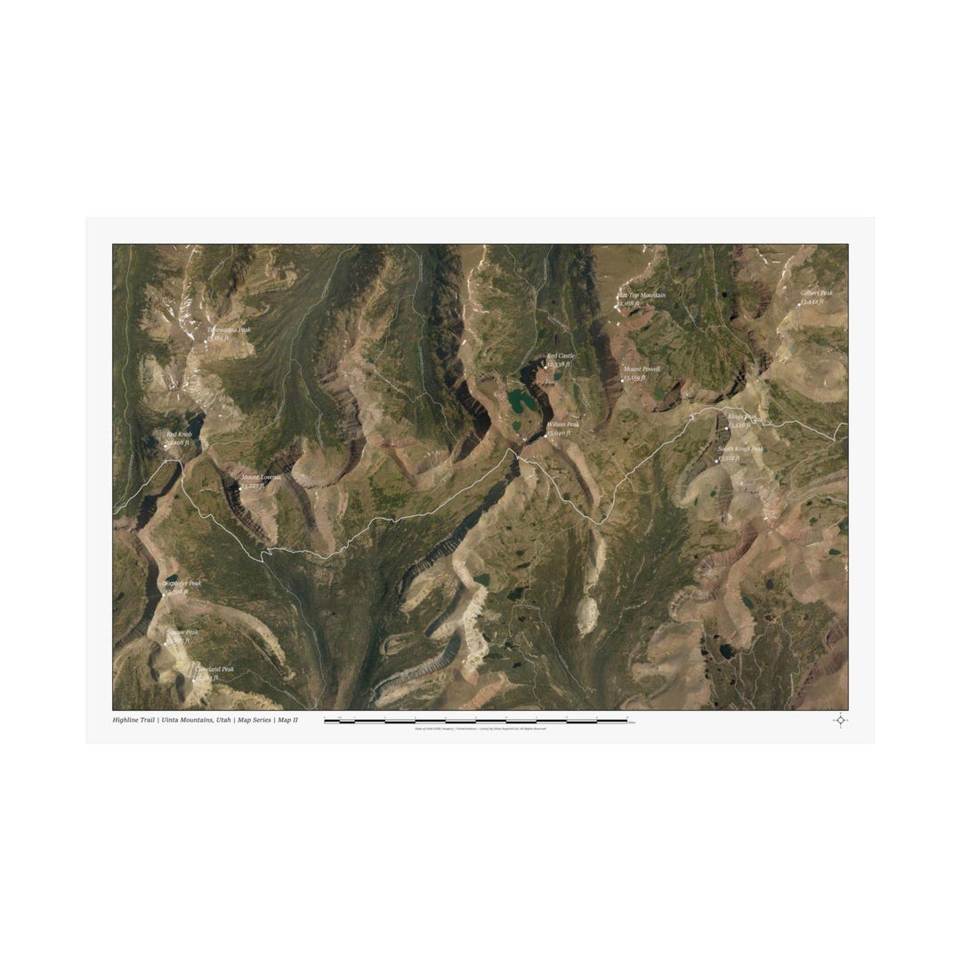 Highline Trail Series | Map II | Uinta Mountains, Utah | Imagery ...