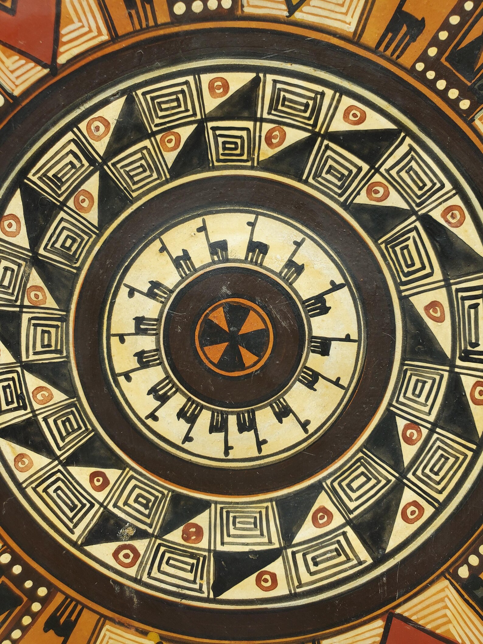 Vintage Red Clay Terracotta Pottery Cusco Peru Handcrafted Plate 9 3/4 ...