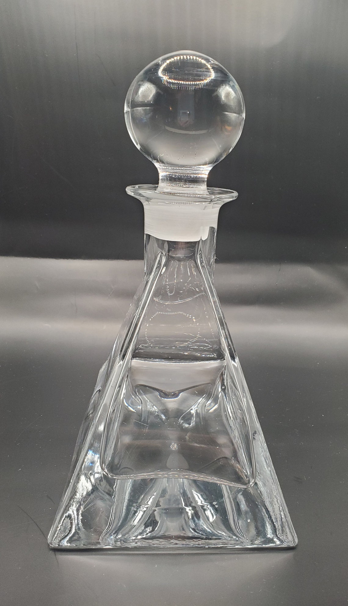 Decanter Crystal Glass Triangle - Etsy