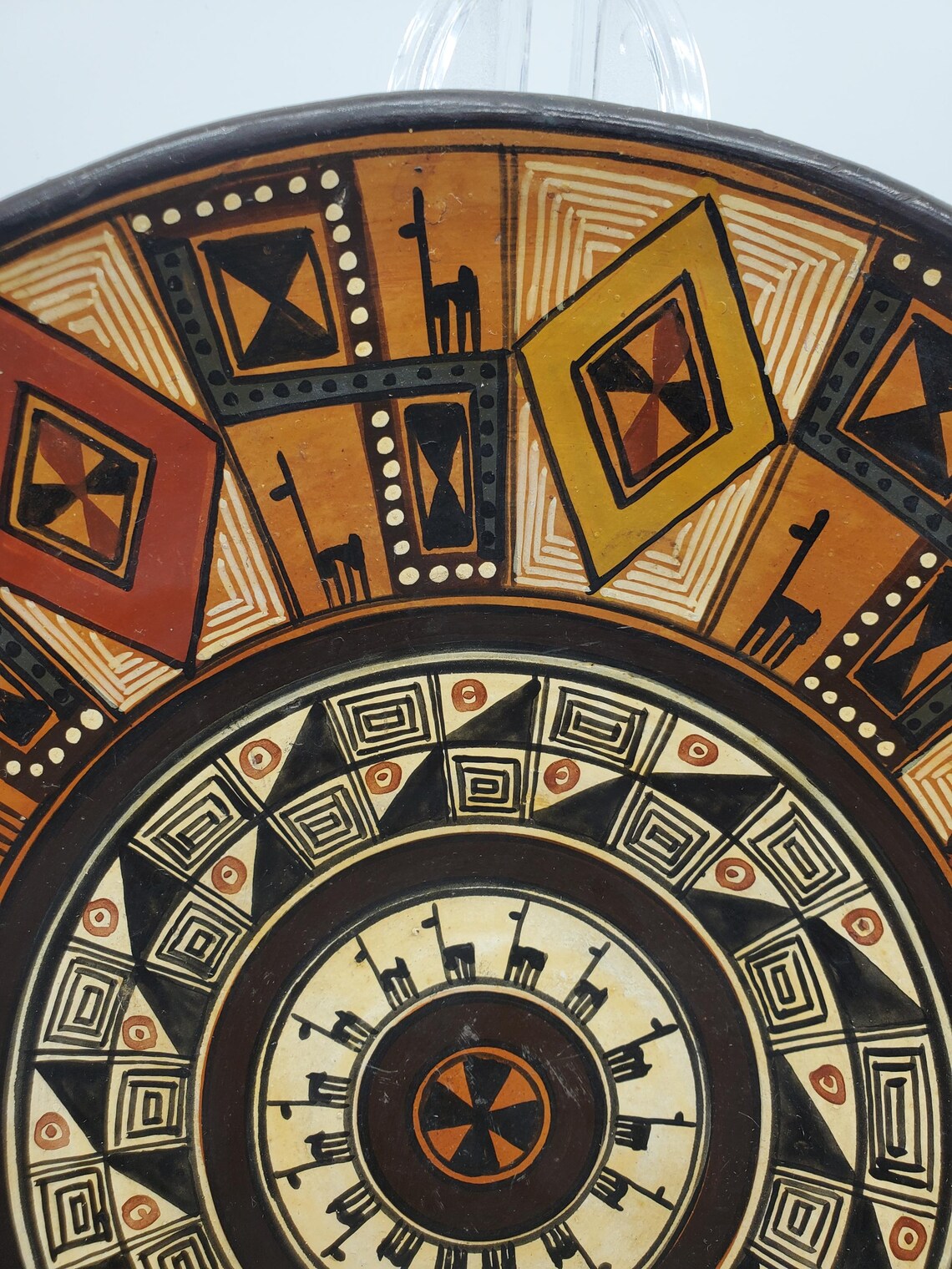 Vintage Red Clay Terracotta Pottery Cusco Peru Handcrafted Plate 9 3/4 ...