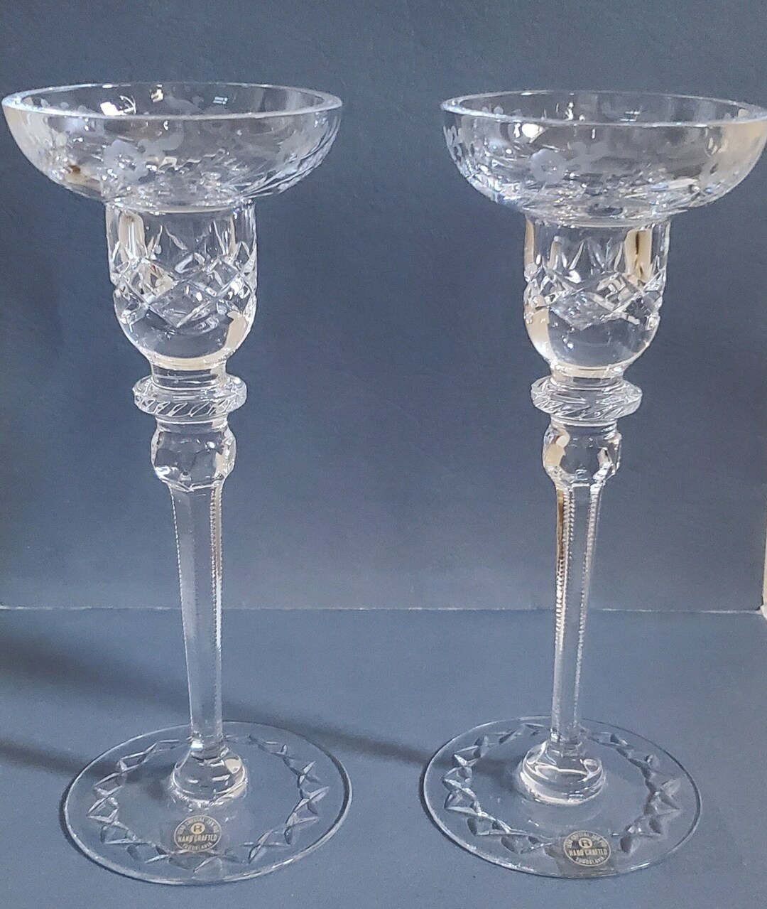 Set of 2 Vintage Rogaska Yugoslavia Sovereign Pattern Crystal Glass ...