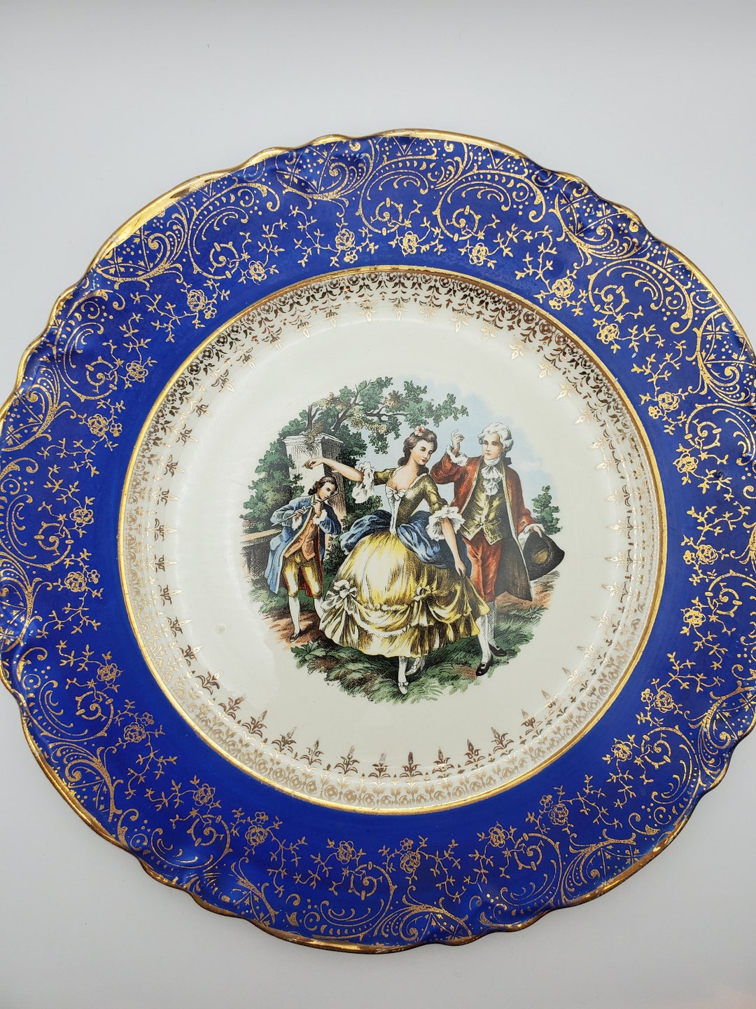 Large Vogue Dinnervare Victorian Platter 22K Gold 10" - Etsy