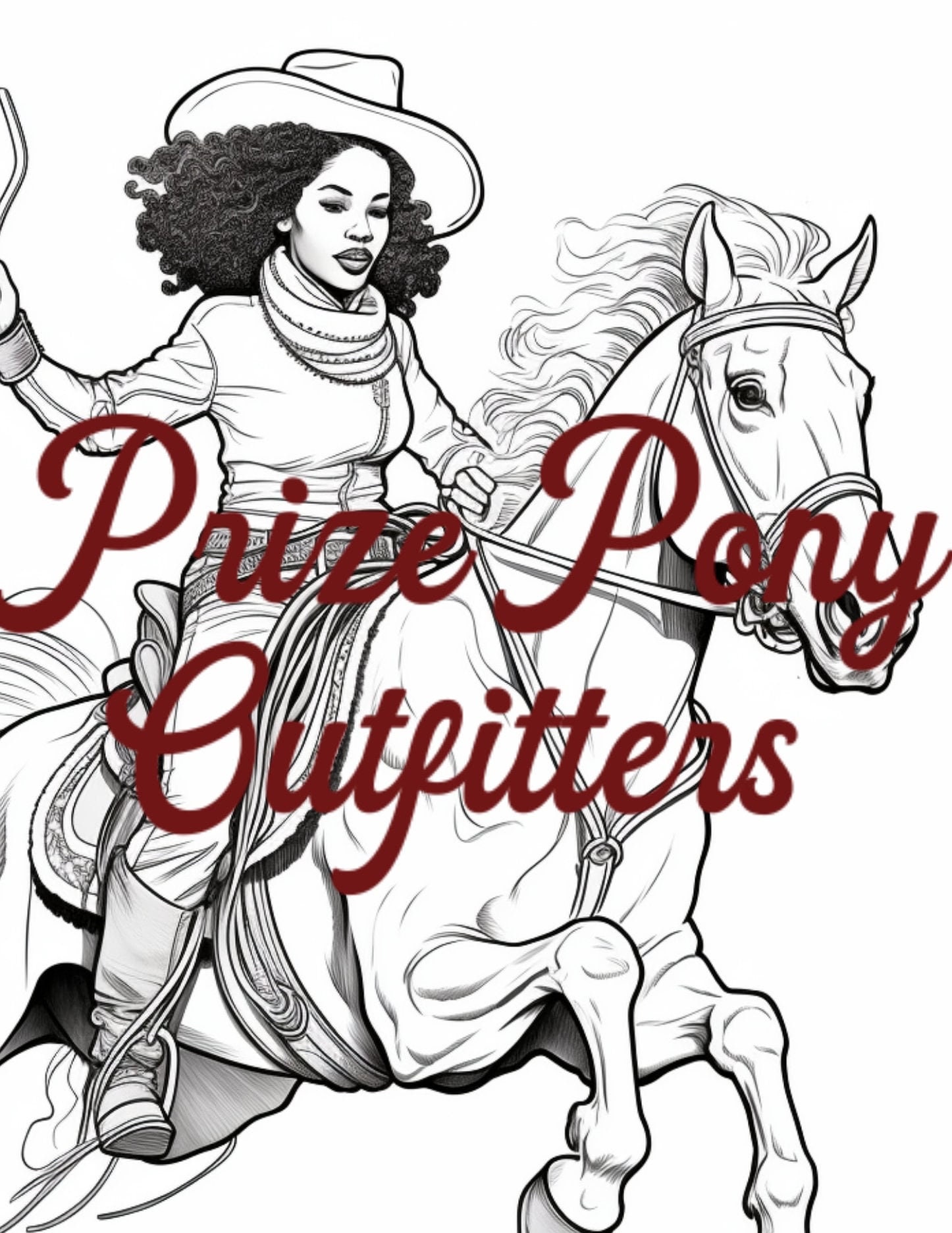 Neigh - Kickass Modern Rodeo Coloring Book (digital Download), Cool ...