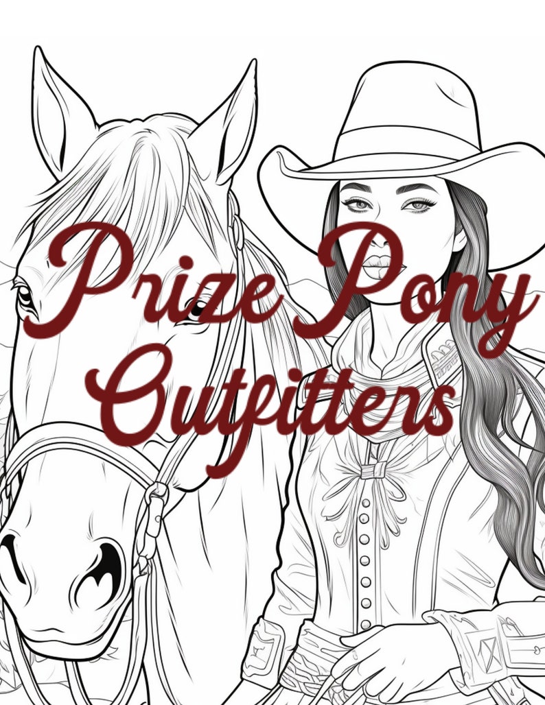 Neigh - Kickass Modern Rodeo Coloring Book (digital Download), Cool ...