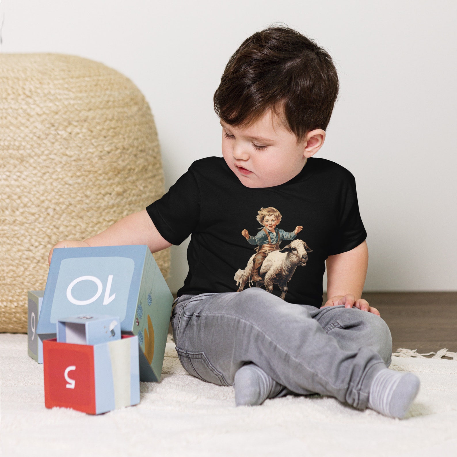 Unique Kids Rodeo Tee Shirt Mutton Bustin' Graphic Little Cowboys ...