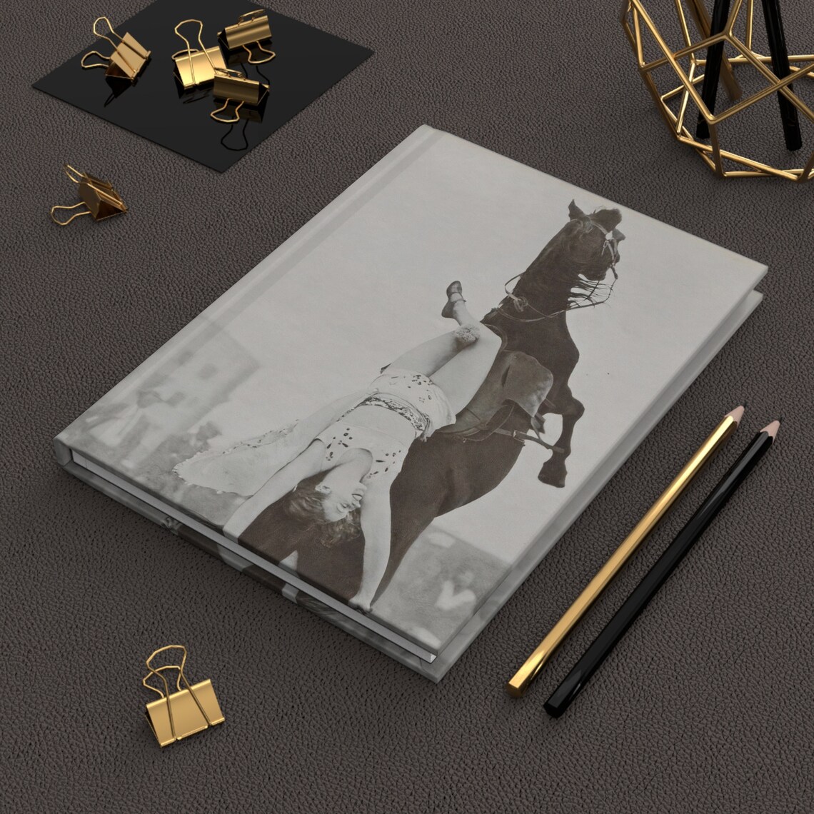 Vintage Cowgirl Hardcover Journal Matte, Retro Rodeo Dream Diary ...