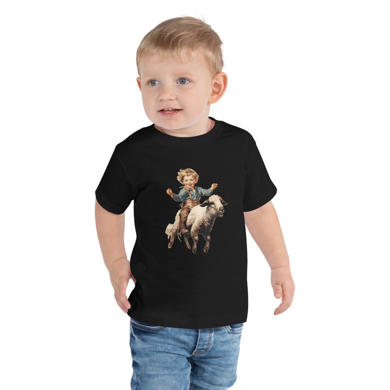 Unique Kids Rodeo Tee Shirt Mutton Bustin' Graphic Little Cowboys ...