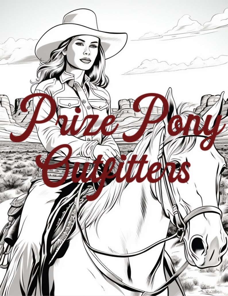 Neigh - Kickass Modern Rodeo Coloring Book (digital Download), Cool ...