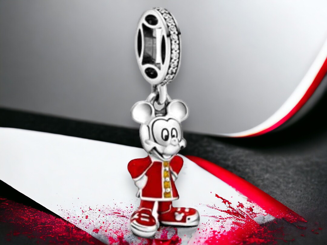 Mickey Mouse and Minnie Mouse Happy and Contented Charm 925 Sterling ...