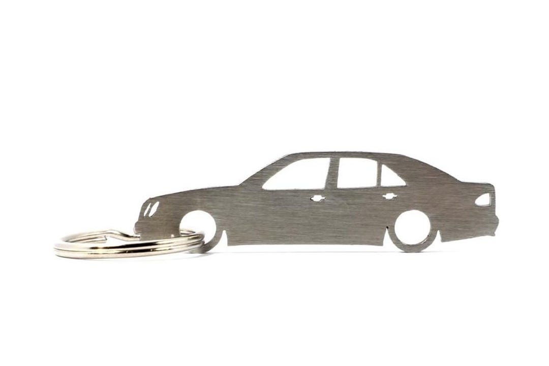 Contours Silhouettes Laser Cut Car Stainless Steel Keyring Performance ...