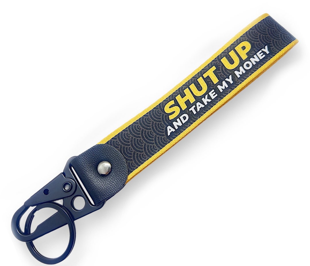 Shut up and Take My Money Keychain Keyring Lanyard JDM Car Lucky Cat ...