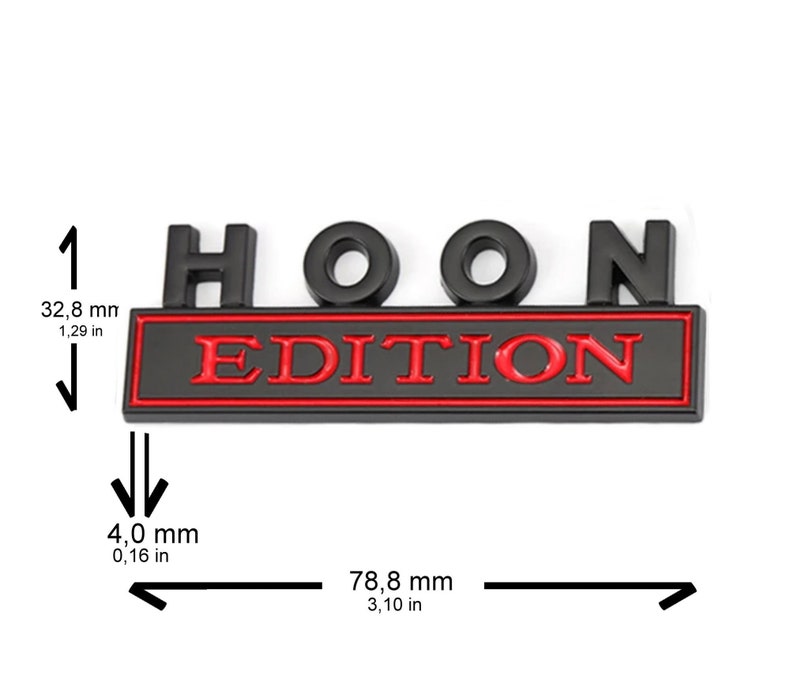 HOON Car Emblem Rustproof 3D ABS Vehicle Sticker Boss Boss Master ...