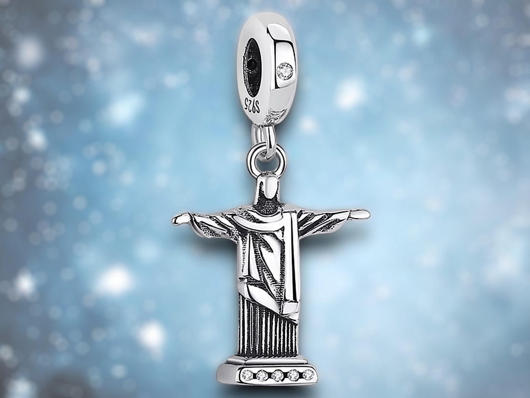 Jesus Christ Statue Cross Church Religion Bible Angel Mother Mary Charm ...