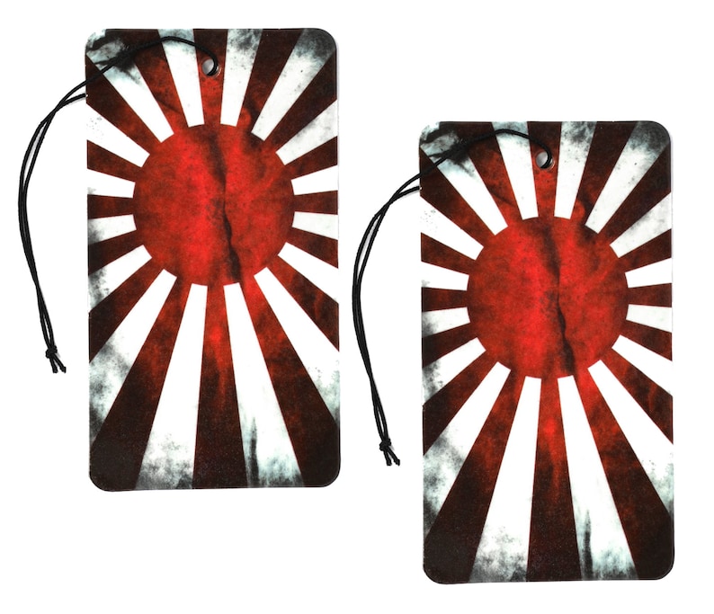 Pack of 2 JDM Japan Flag Rising Sun Airfreshener Air Freshener Car ...